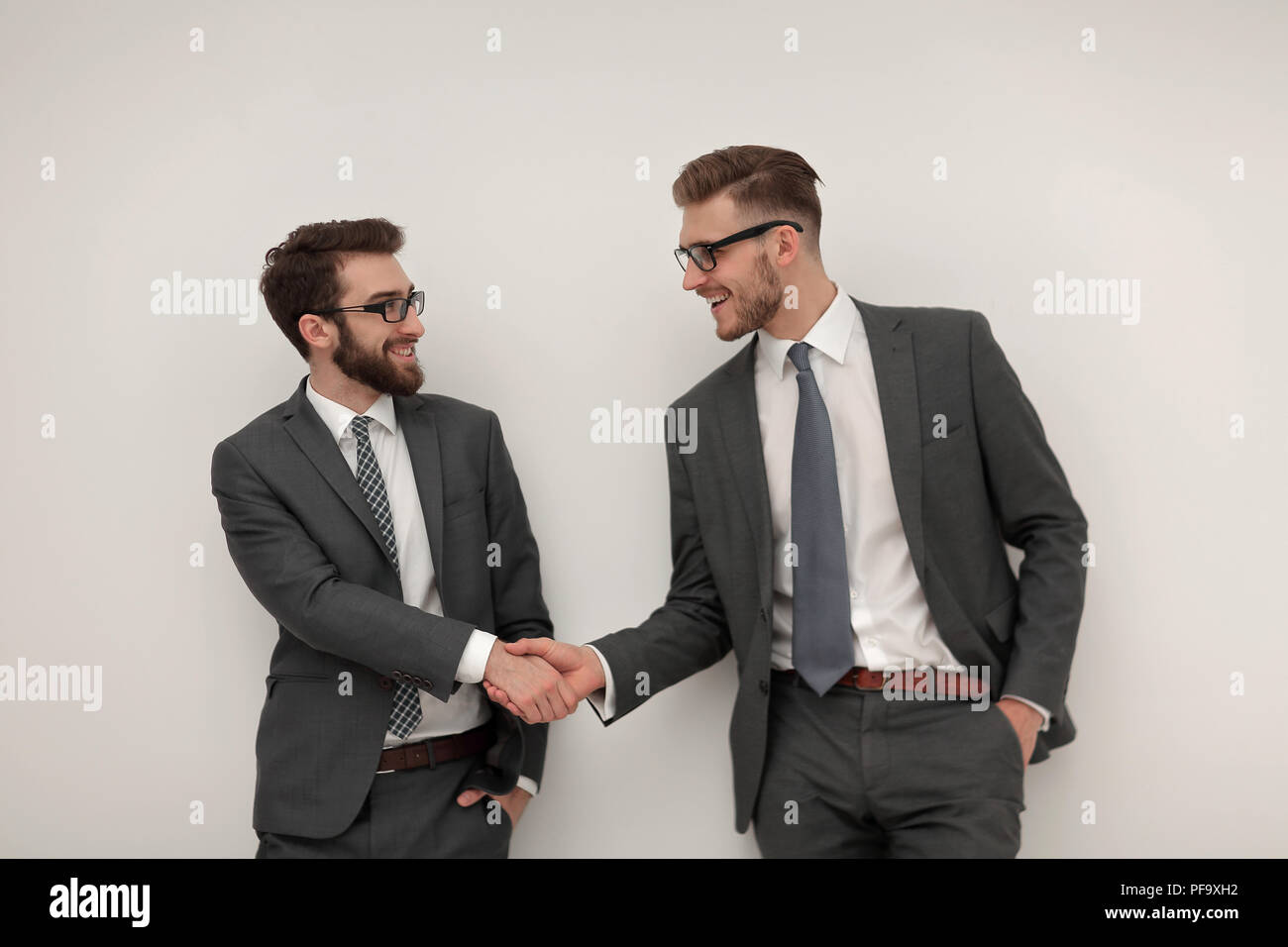 handshake of two business people Stock Photo - Alamy