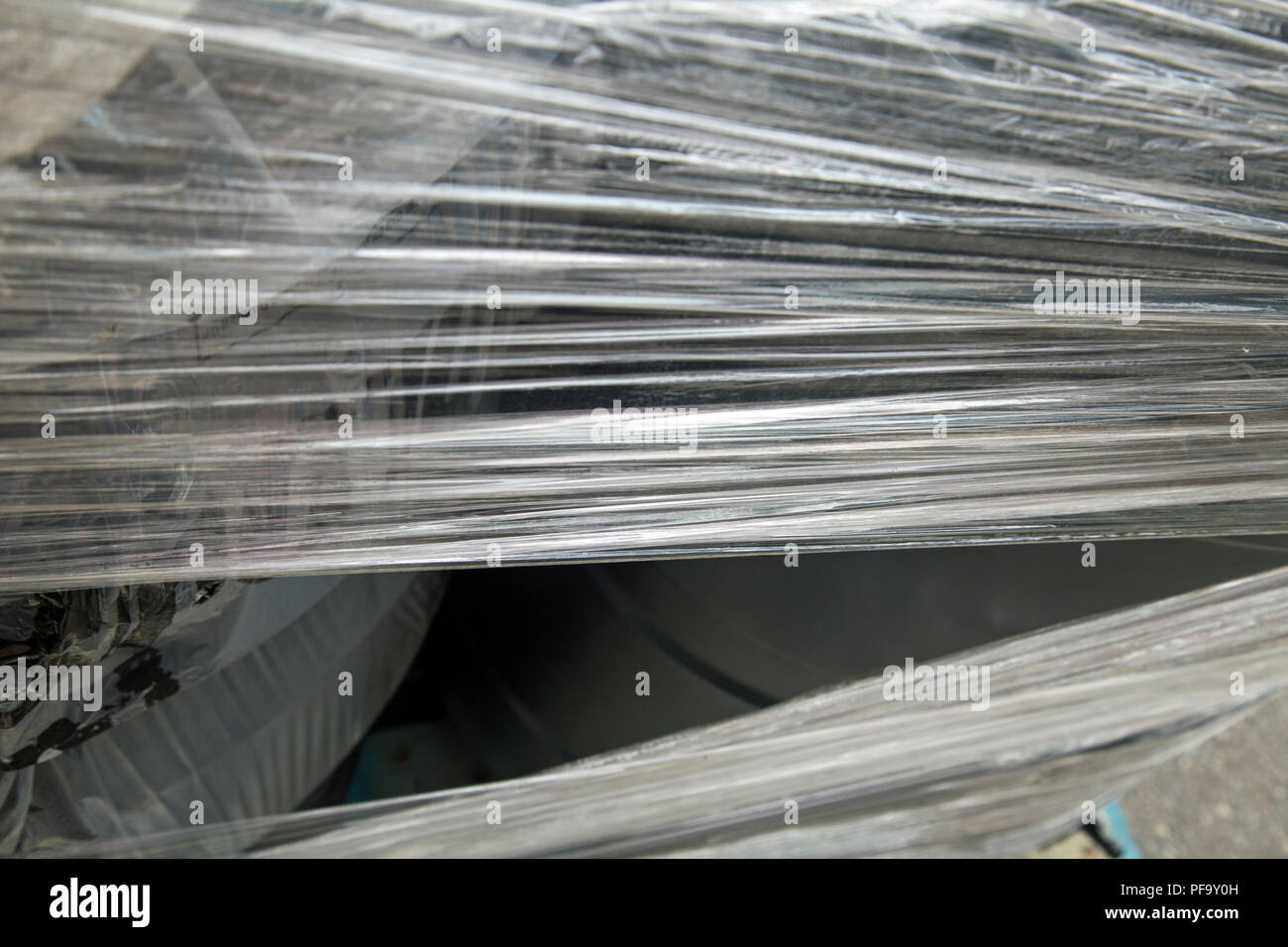 Cling film stretched over an object shot as a background Stock Photo ...