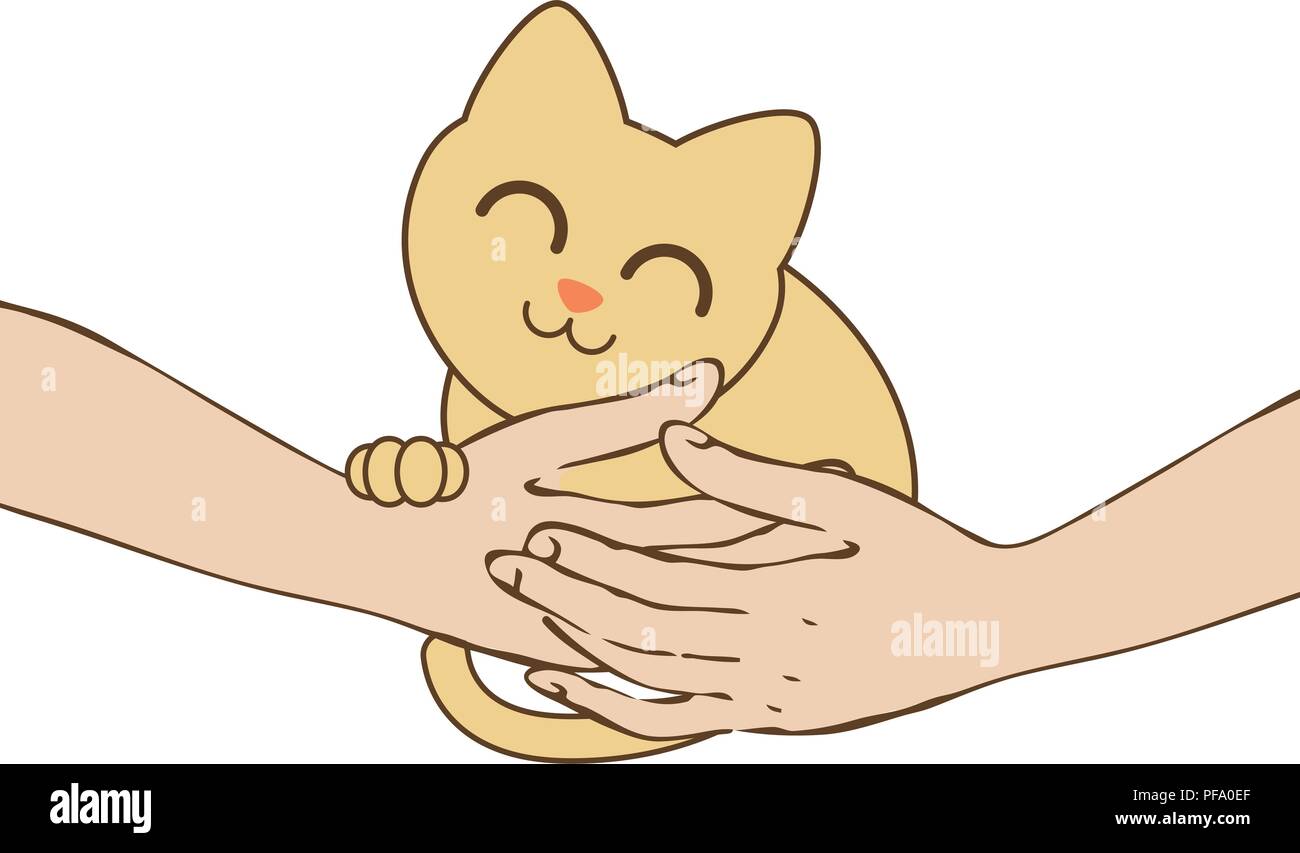 Curiosity of a cat Stock Vector Images - Alamy
