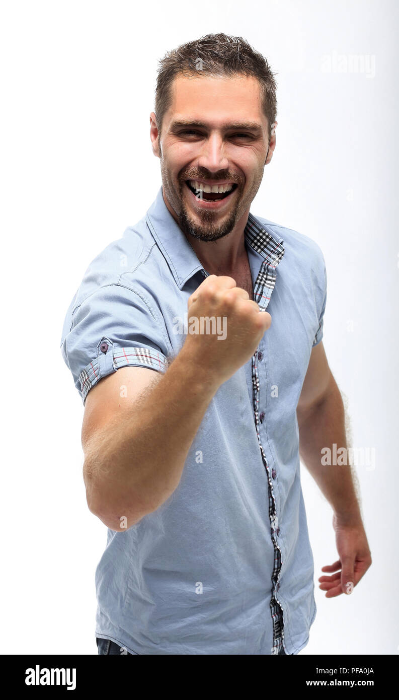 very happy modern man Stock Photo - Alamy