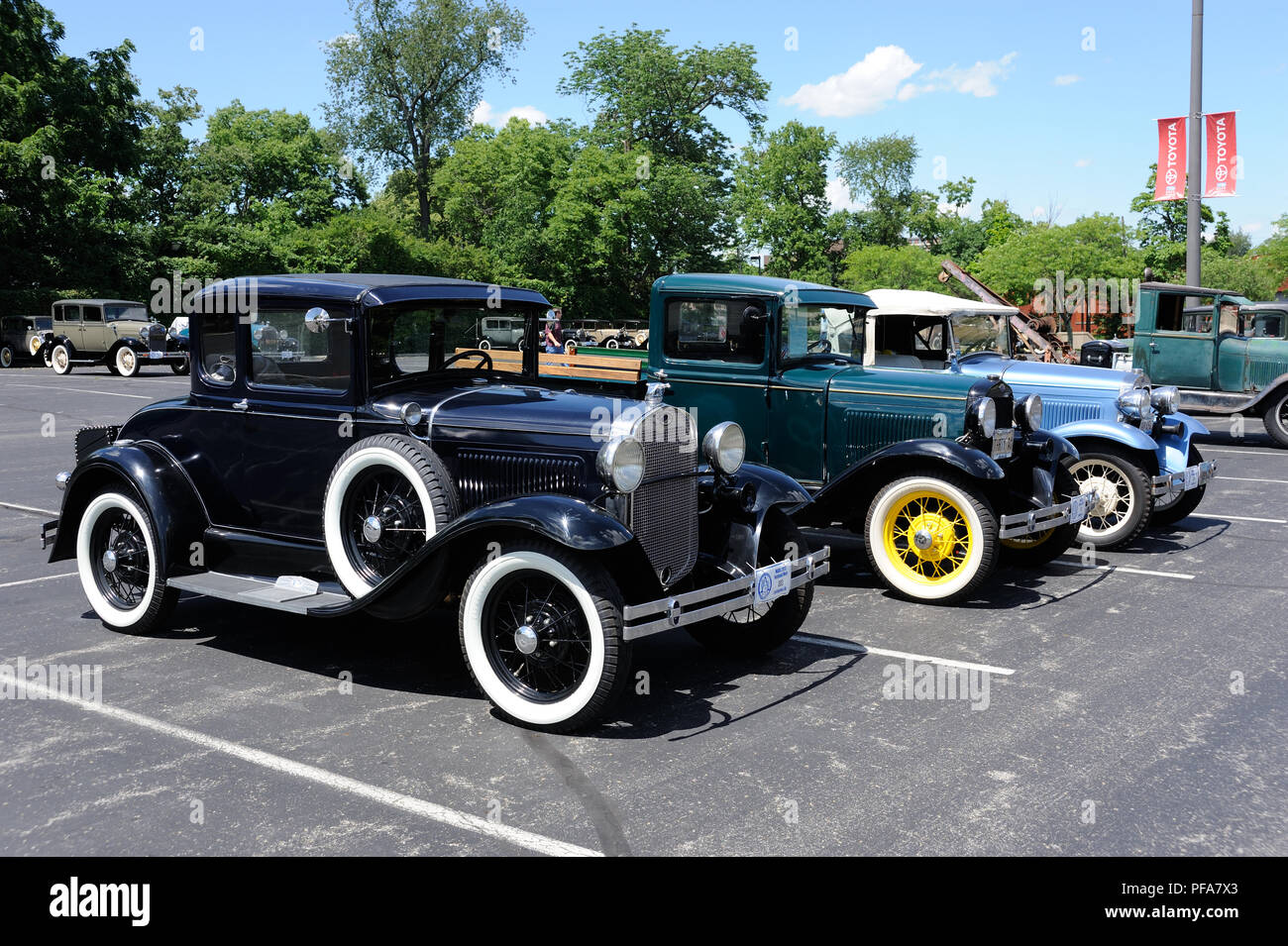 Model A Vehicles from days gone by Stock Photo - Alamy