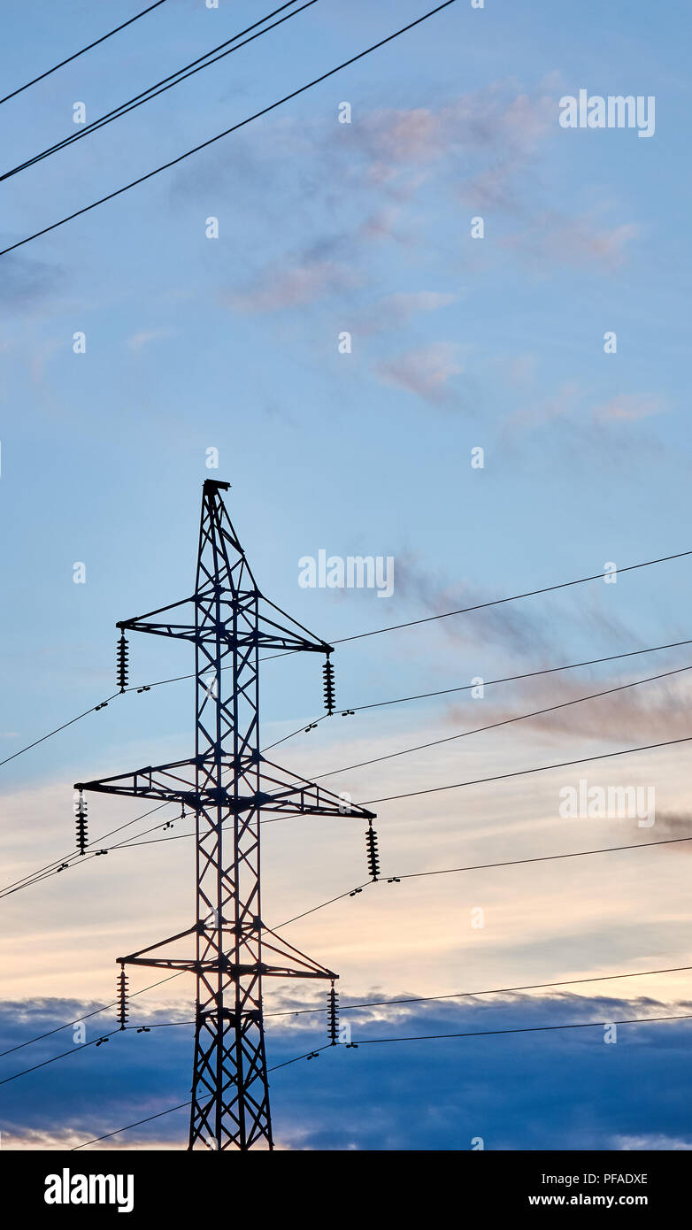 Steel Construction Electrical Tower Stock Photos & Steel Construction ...