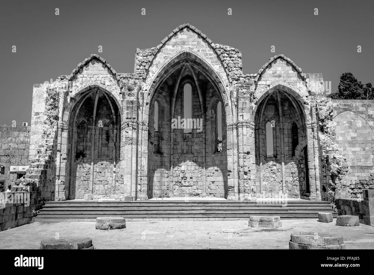 Old historical greek church Black and White Stock Photos & Images - Alamy