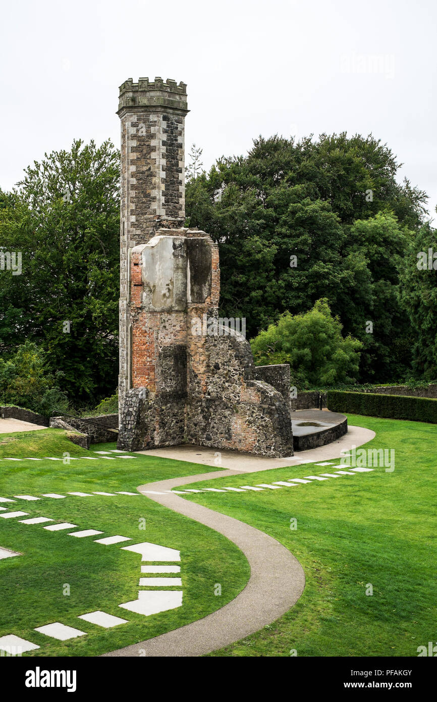 The remains of Antrim Castle / Massereene Castle in Antrim Castle ...