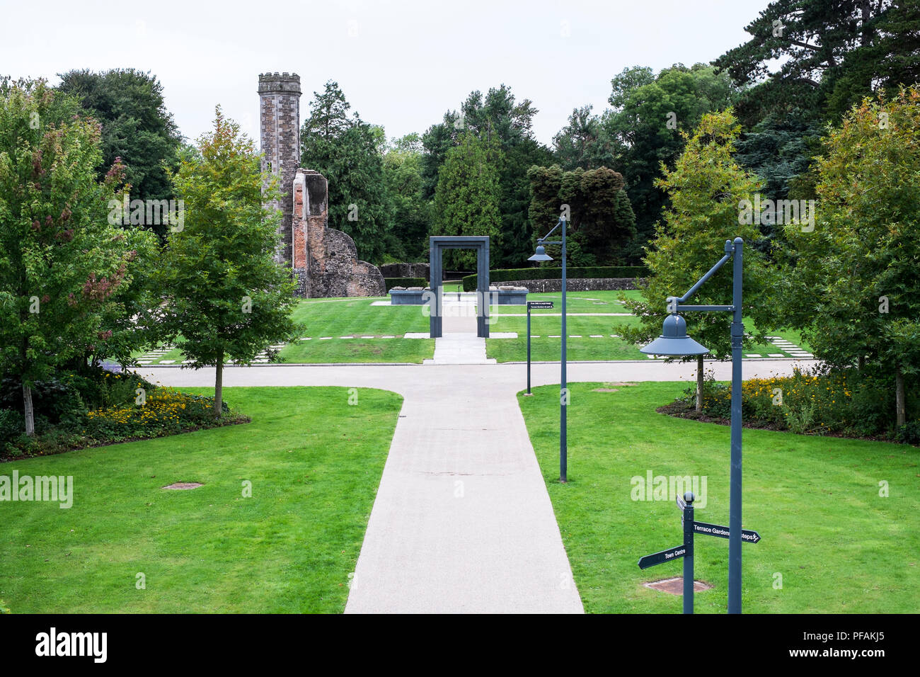 The remains of Antrim Castle / Massereene Castle in Antrim Castle ...
