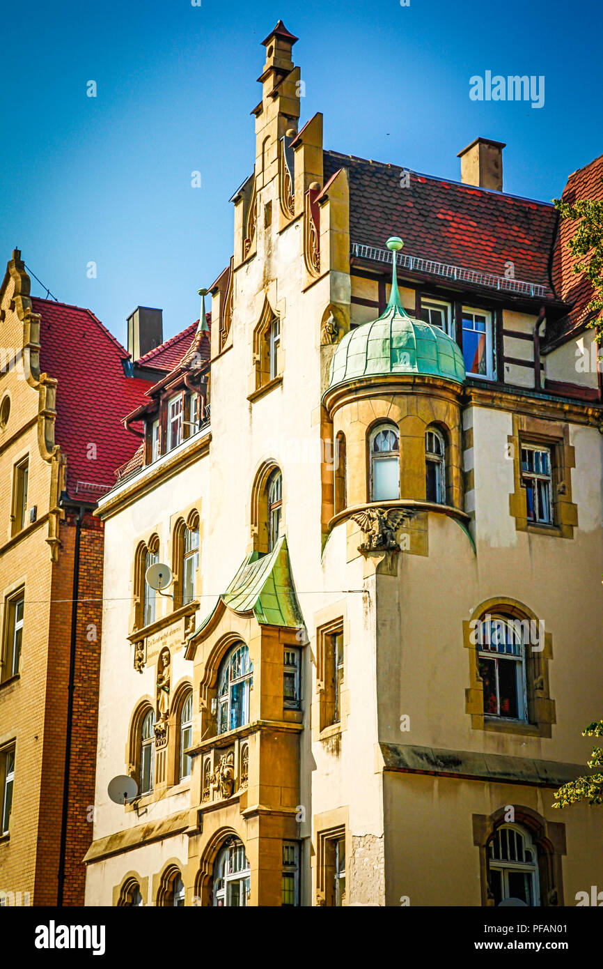 Medieval revival architecture in the city of Ulm in Germany Stock Photo ...