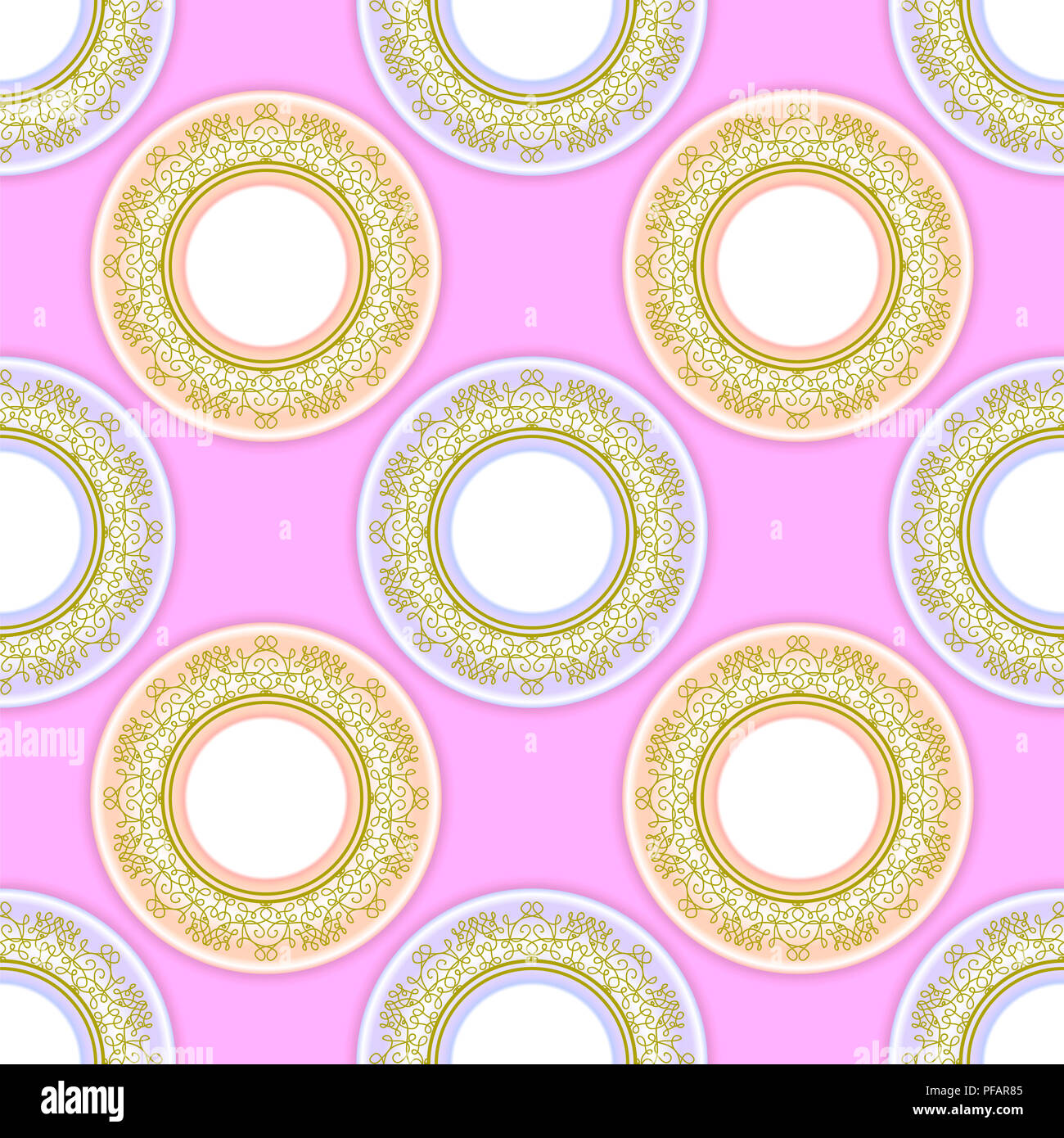 Ceramic Ornamental Plate Seamless Pattern Stock Photo - Alamy