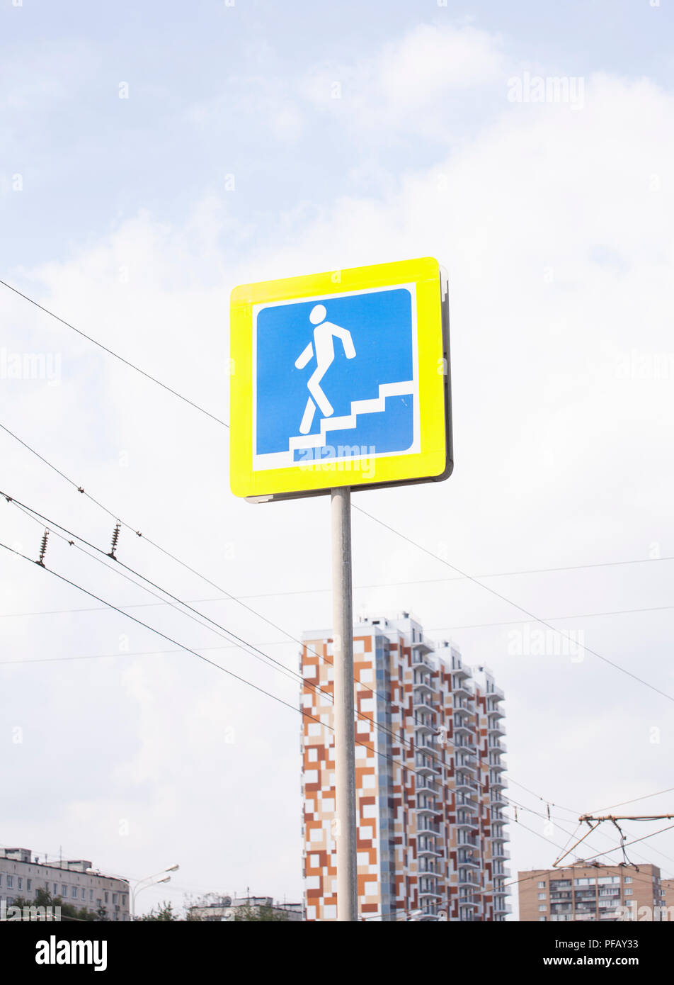 traffic sign pedestrian crossing Stock Photo - Alamy