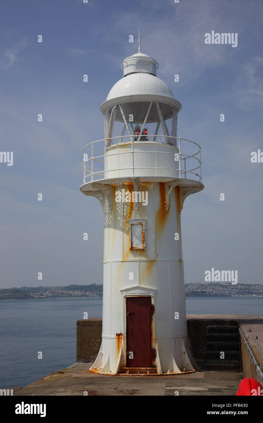 Lighthouse at Brixham Devon Stock Photo - Alamy