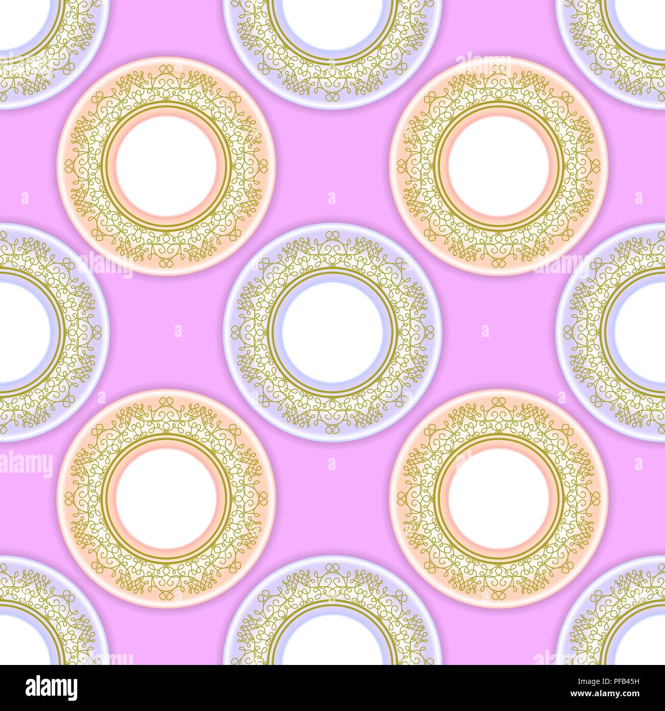 Ceramic Ornamental Plate Seamless Pattern Stock Vector Image & Art - Alamy