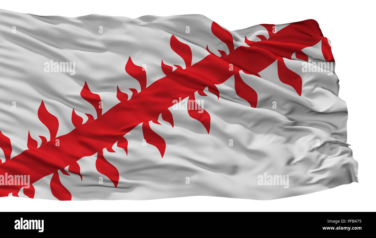 Mouscron City Flag, Belgium, Isolated On White Background Stock Photo ...