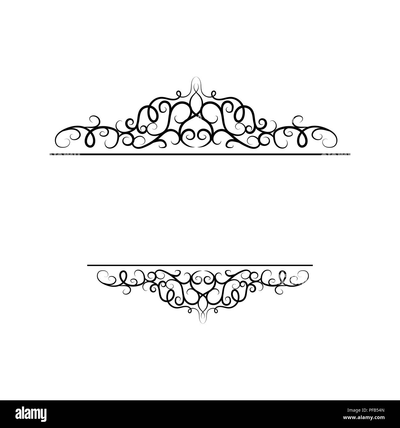 Vintage vector swirl frame set Stock Vector Image & Art - Alamy