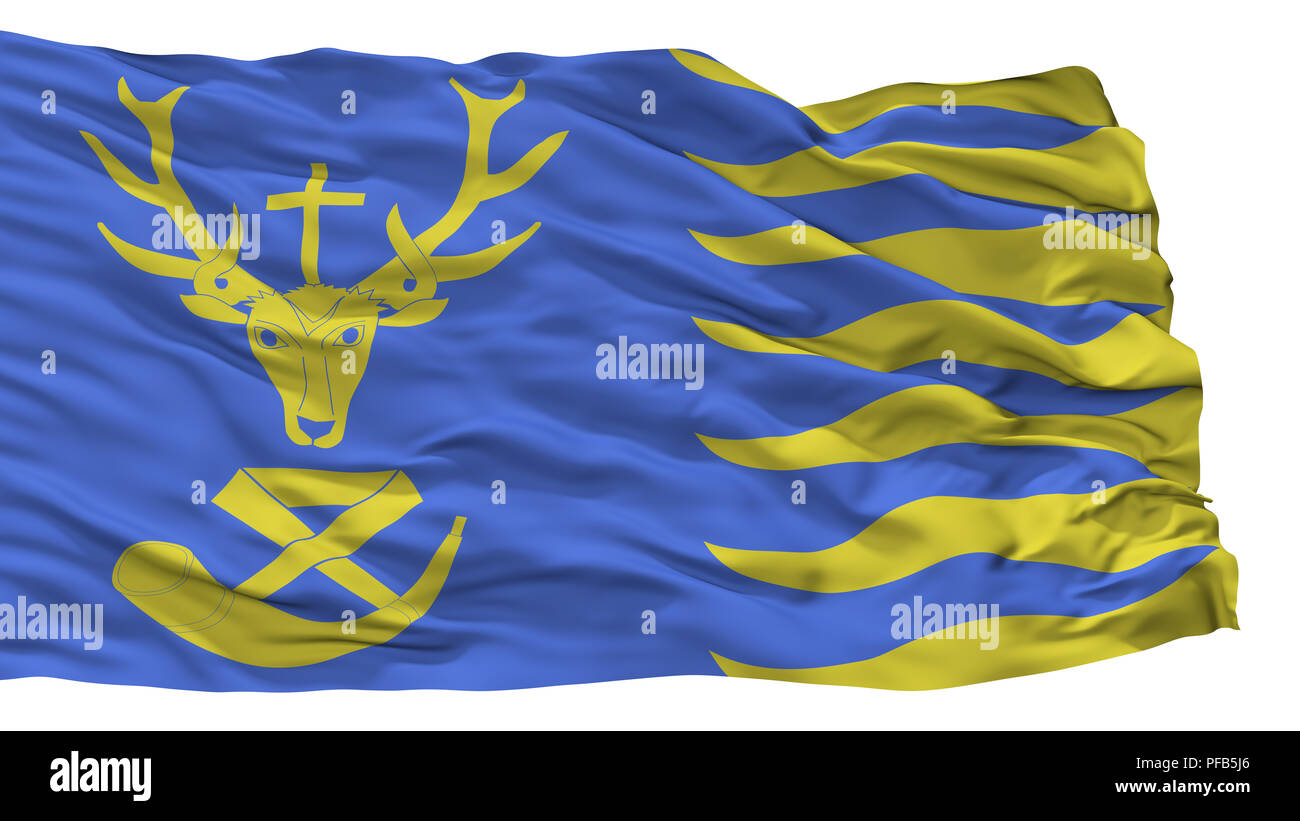 Saint Hubert City Flag, Belgium, Isolated On White Background Stock ...