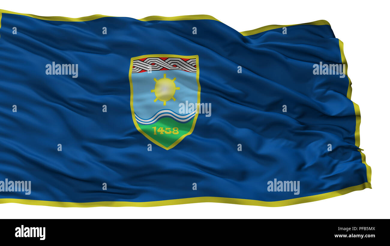 Zepce City Flag, Bosnia Herzegovina, Isolated On White Background Stock ...
