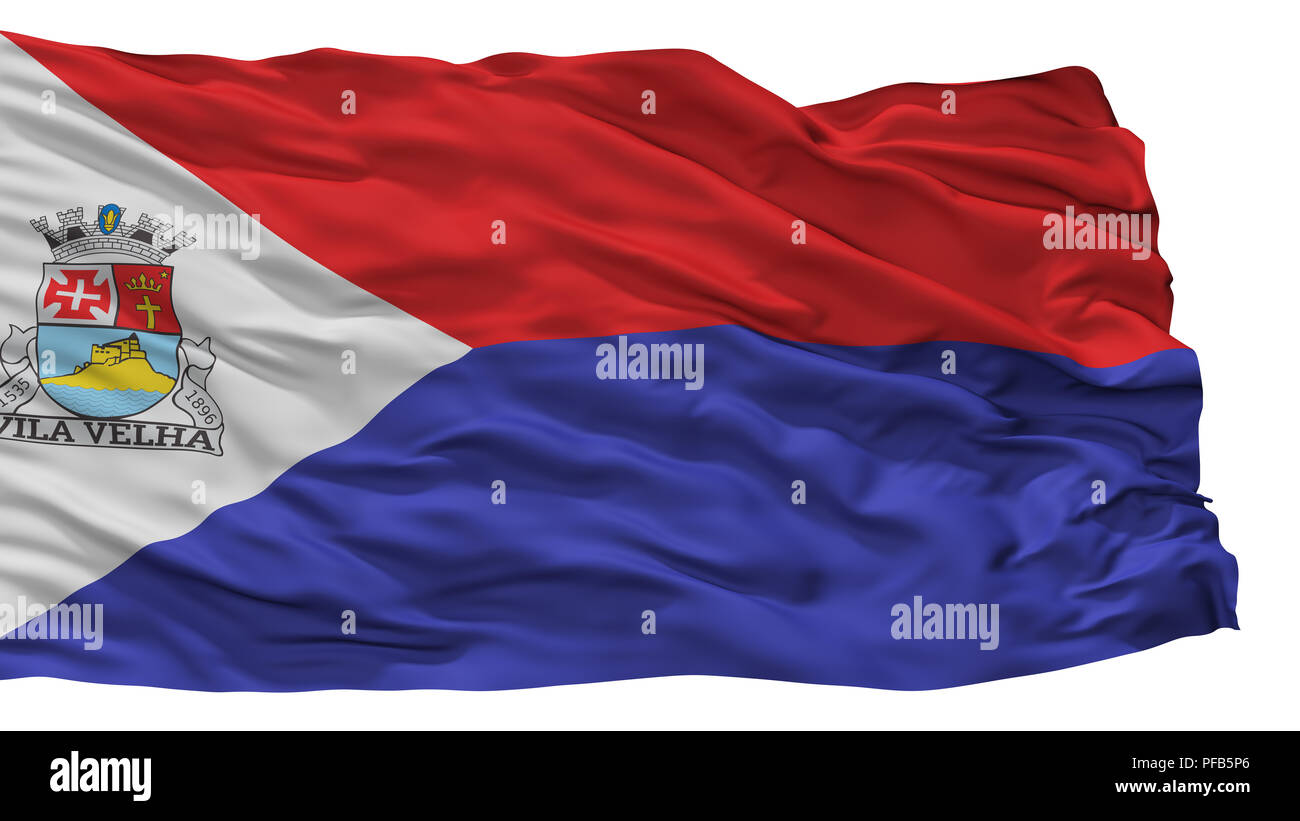 Vila Velha City Flag, Brasil, Espirito Santo, Isolated On White ...