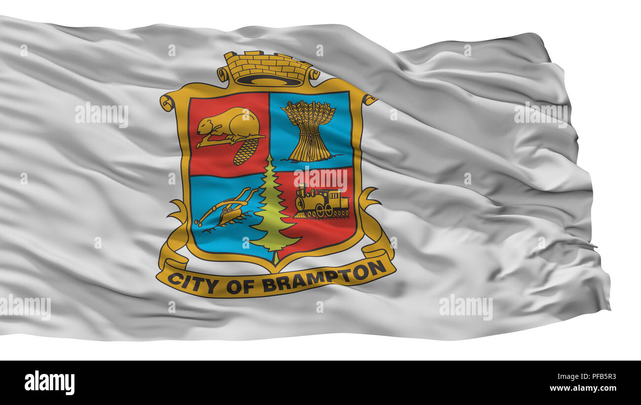Brampton City Flag, Canada, Isolated On White Background Stock Photo ...