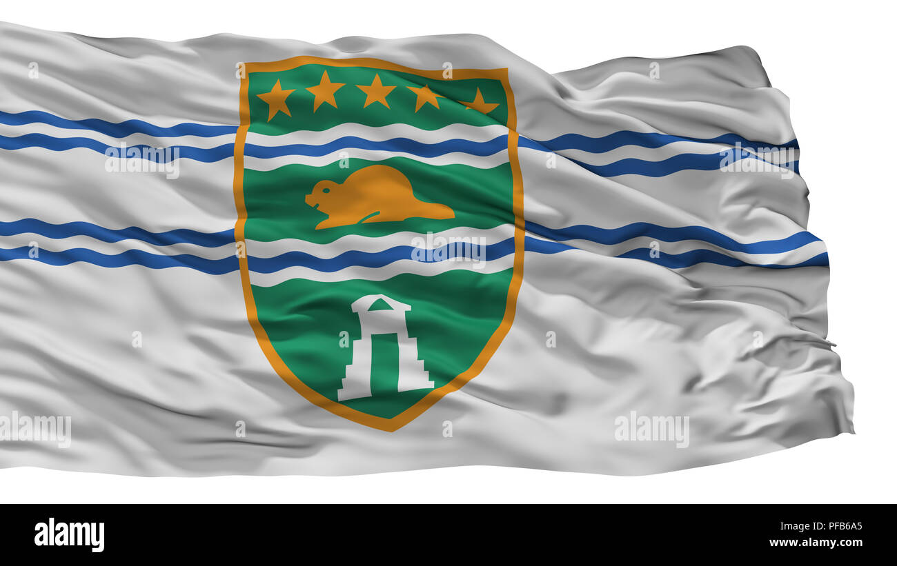Surrey City Flag, Canada, British Columbia Province, Isolated On White ...
