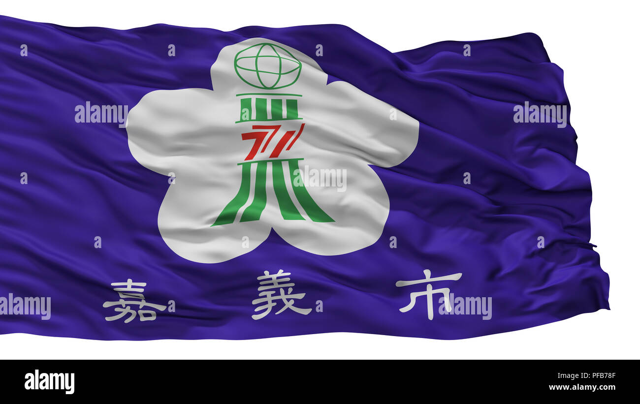 Chiayi City Flag, China, Isolated On White Background Stock Photo - Alamy