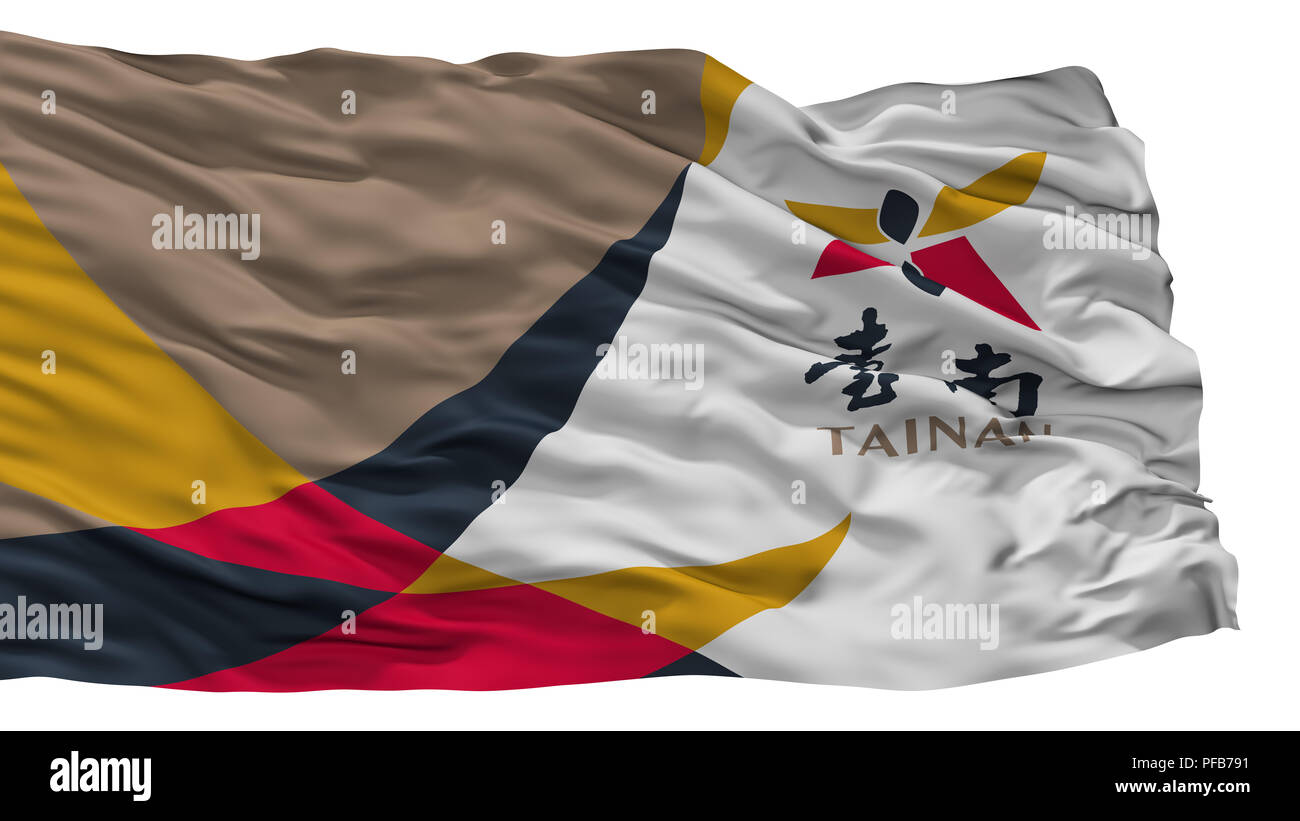 Tainan City Flag, China, Isolated On White Background Stock Photo - Alamy
