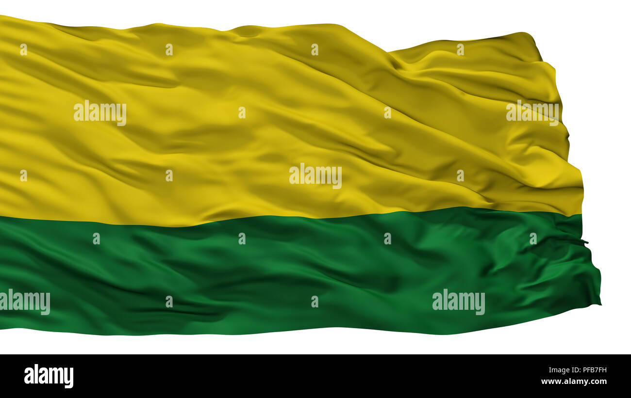 Chitaraque City Flag, Colombia, Boyaca Department, Isolated On White ...