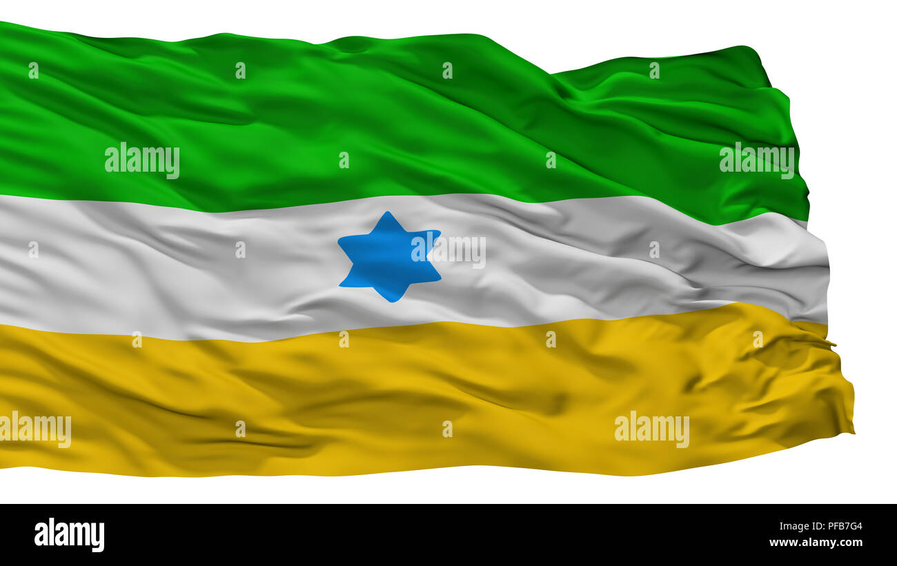 Chivata City Flag, Colombia, Isolated On White Background Stock Photo ...