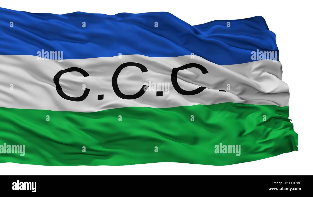 Curillo City Flag, Colombia, Caqueta Department, Isolated On White ...