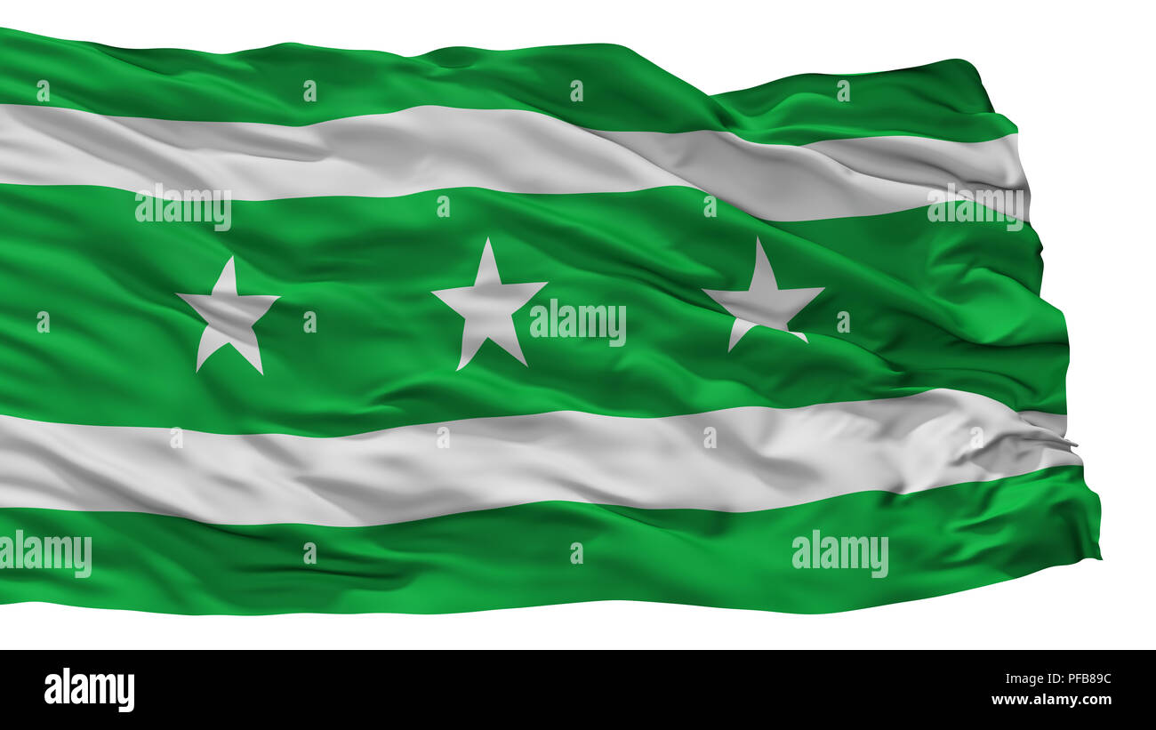 Encino City Flag, Colombia, Santander Department, Isolated On White ...