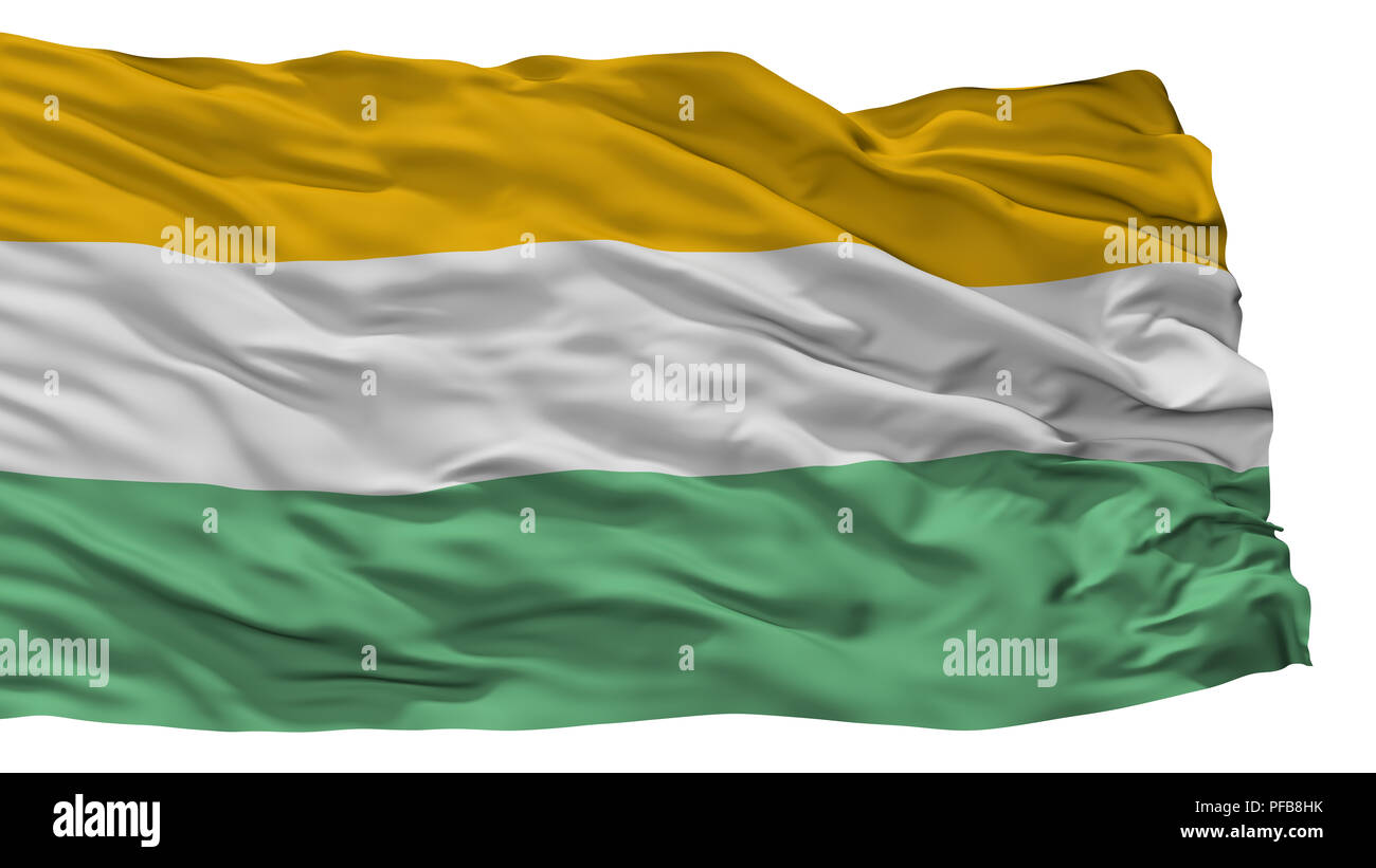 Fresno City Flag, Colombia, Tolima Department, Isolated On White ...