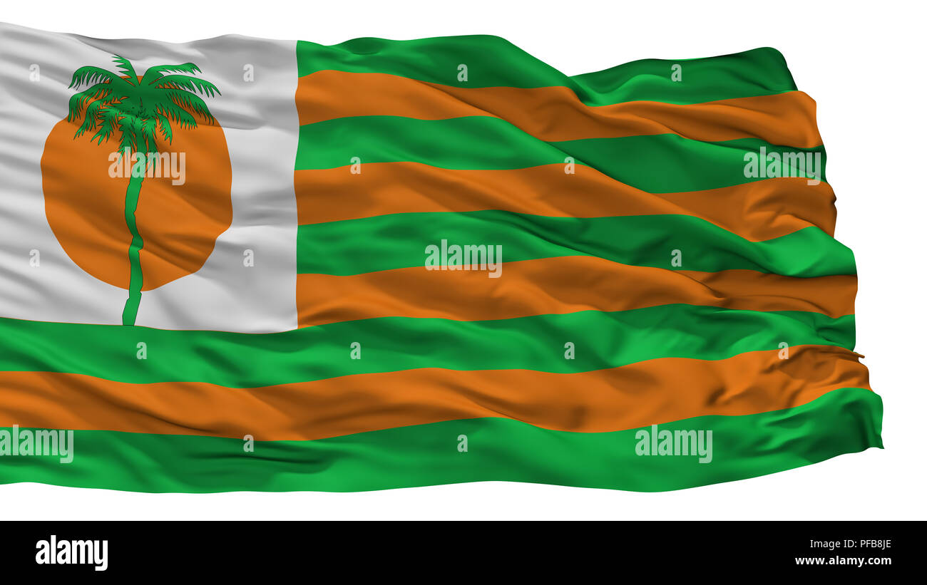 Fuente De Oro City Flag, Colombia, Meta Department, Isolated On White ...