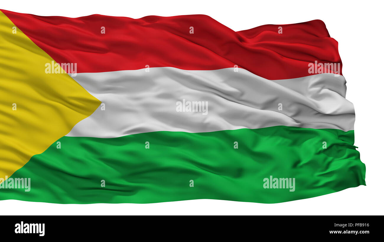 Nilo City Flag, Colombia, Cundinamarca Department, Isolated On White ...