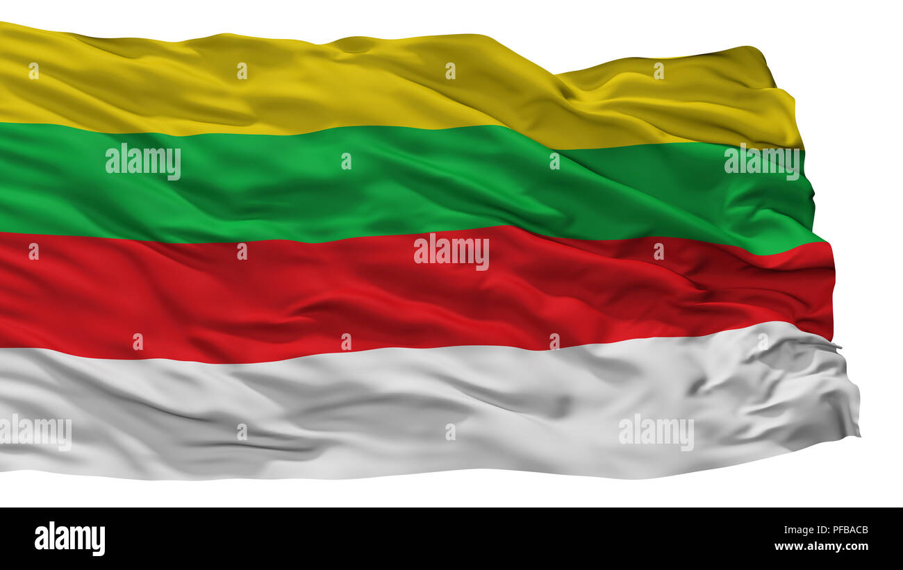 Socota City Flag, Colombia, Boyaca Department, Isolated On White ...