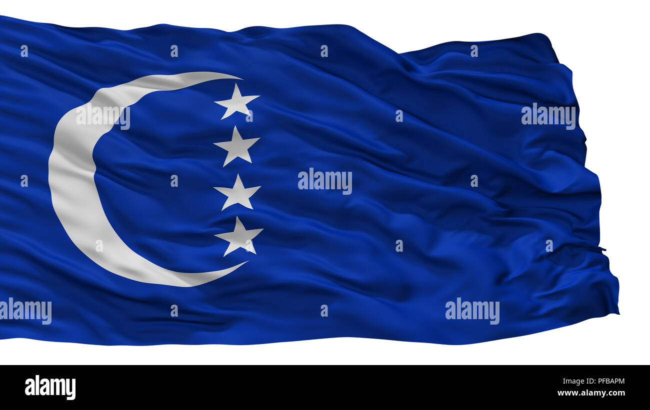 Grande Comore City Flag, Comoros, Isolated On White Background Stock ...