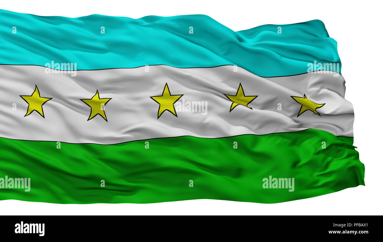 Canton City Flag, Costa Rica, Isolated On White Background Stock Photo ...