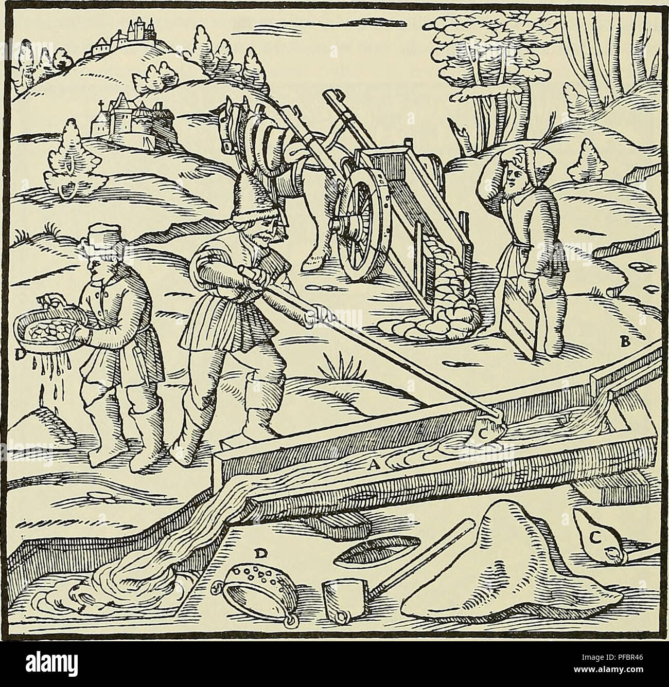 This 16th-century work by Georgius Agricola details methods of mining ...