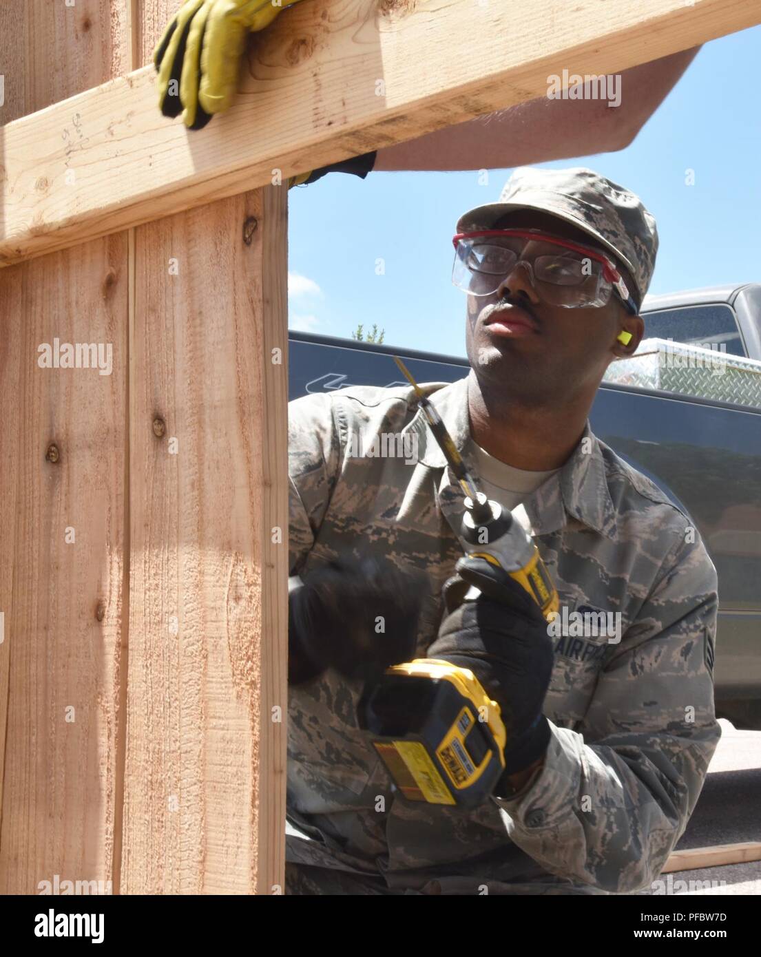 Senior Airman Donovan Davis and Airman Basic Justin Lange, 114th Civil ...