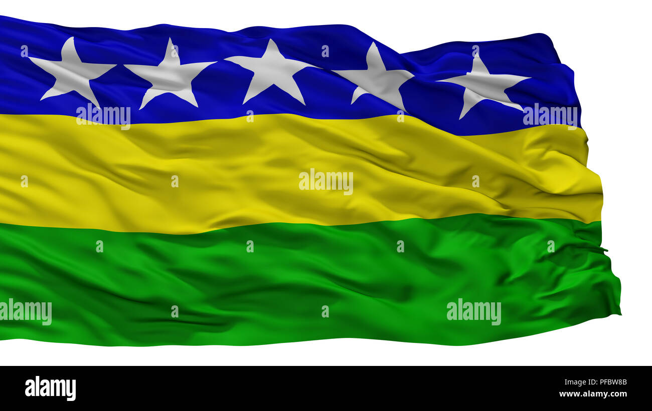 Banos City Flag, Ecuador, Isolated On White Background Stock Photo - Alamy