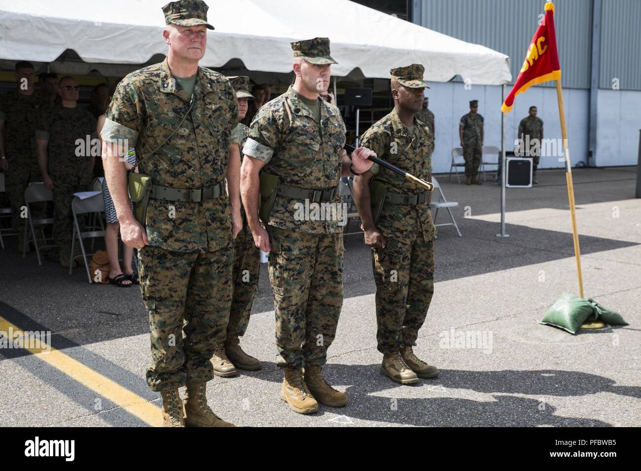Brig. Gen. Bradley S. James, left, commander of 4th Marine Aircraft ...