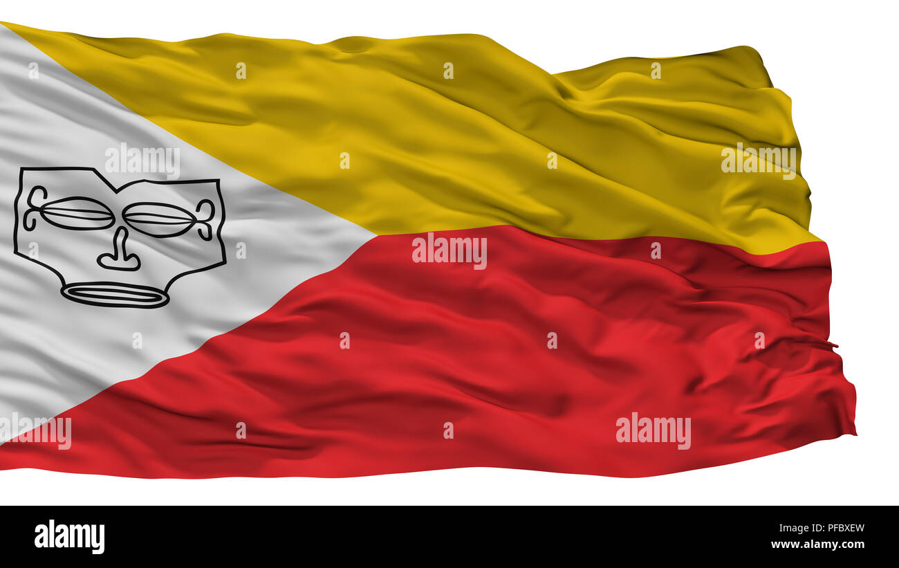 Marquesas Islands City Flag, French Polynesia, Isolated On White ...