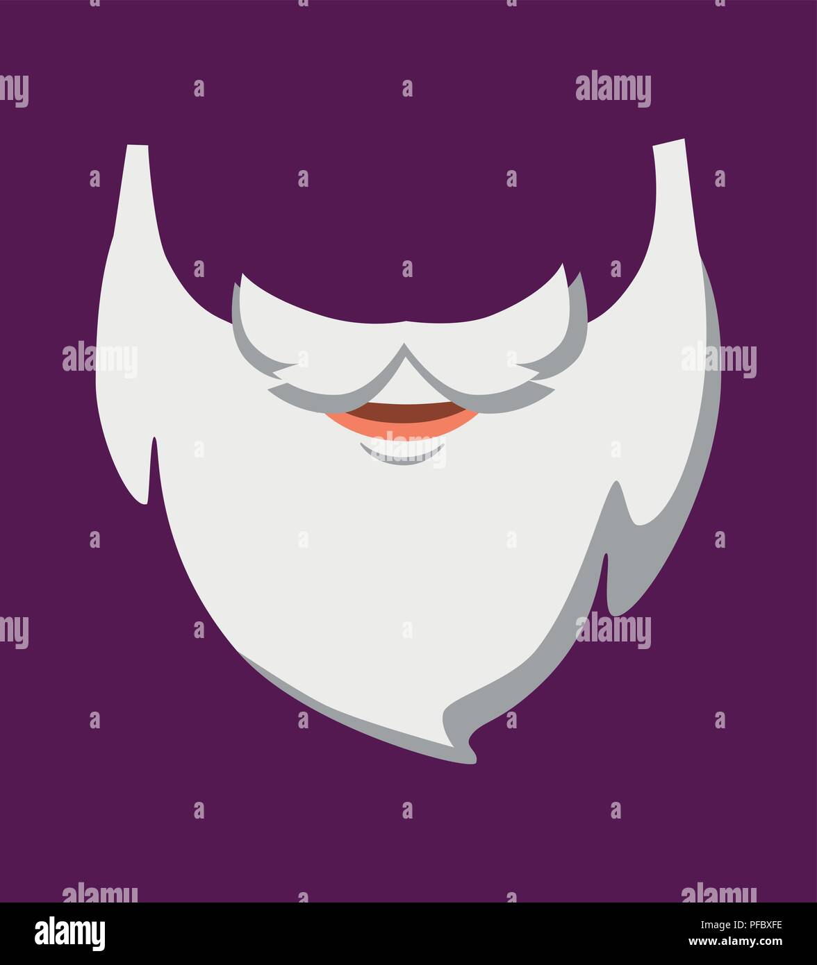 Santa Claus beard. Santa Claus mask vector illustration Stock Vector ...