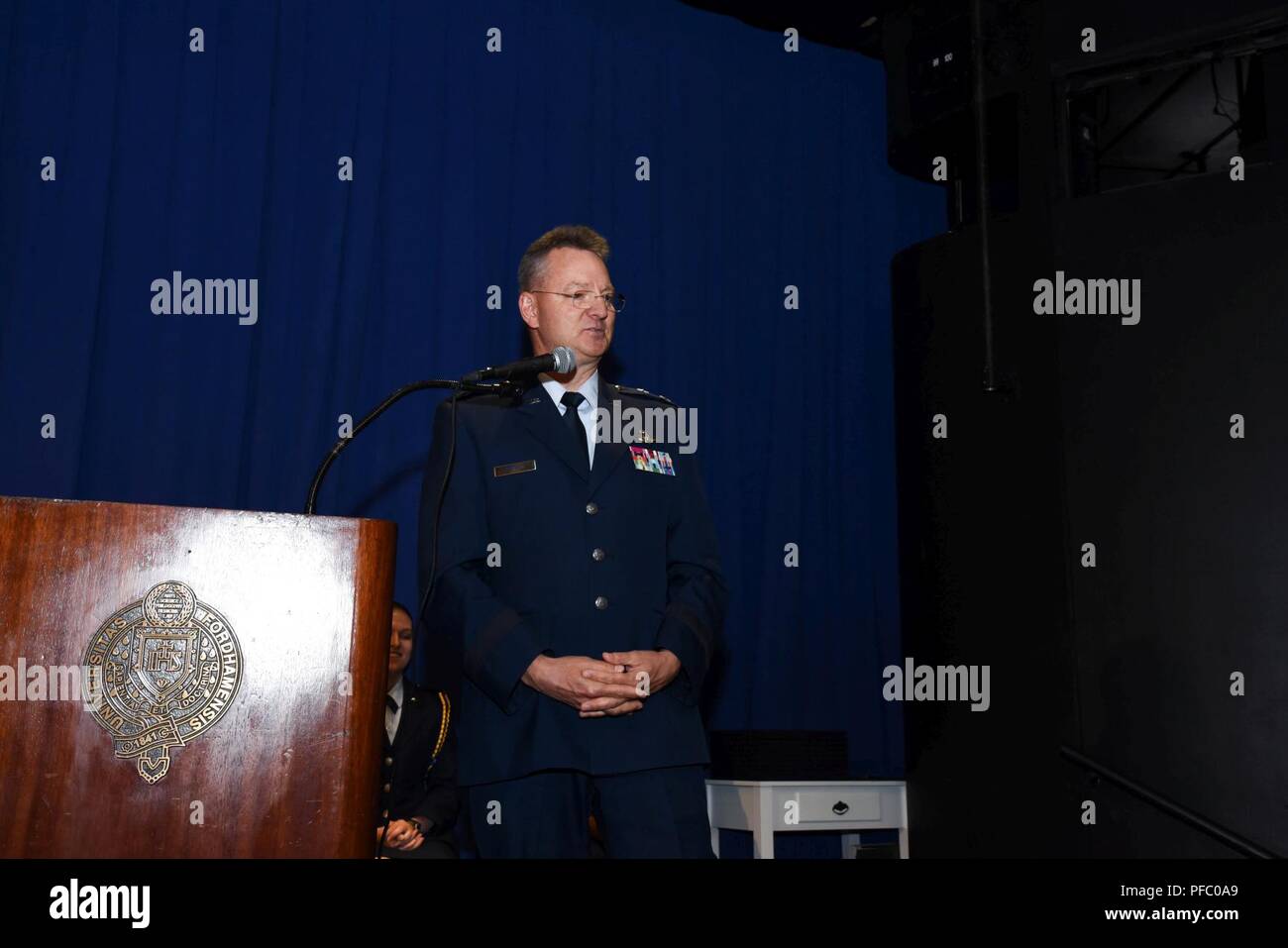 Maj. Gen. Anthony P. German speaks to the graduating Air Force ROTC ...
