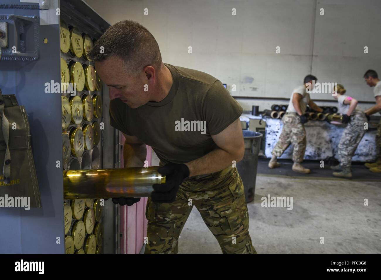 U.S. Air Force Chief Master Sgt. David Wolfe, command chief of the 1st ...