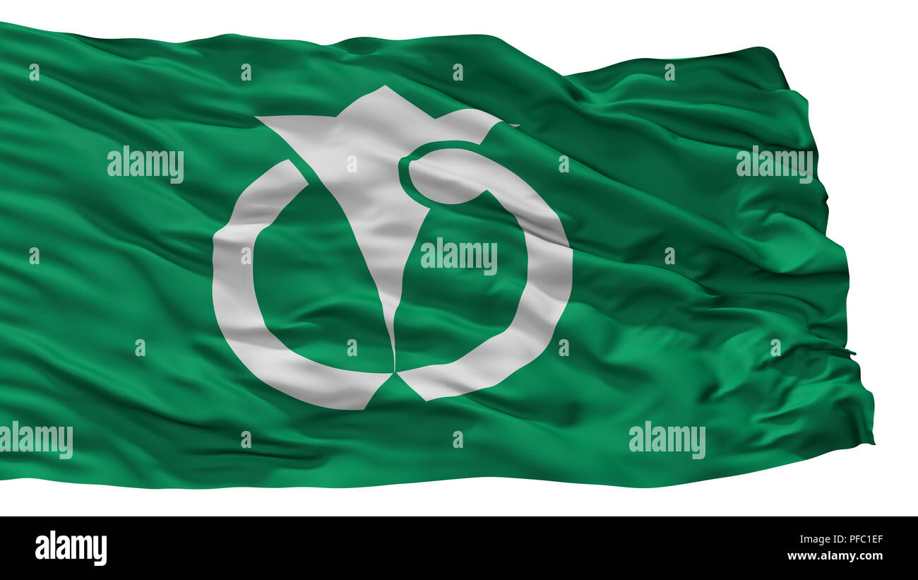 Anan City Flag, Japan, Tokushima Prefecture, Isolated On White ...