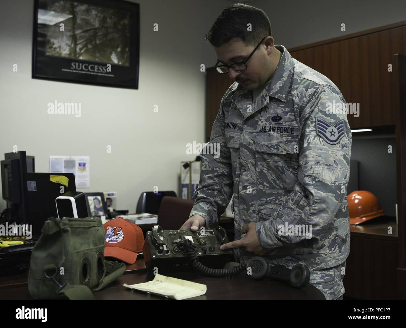 U.S. Air Force Staff Sgt. Leo Santos, a client systems technician with ...