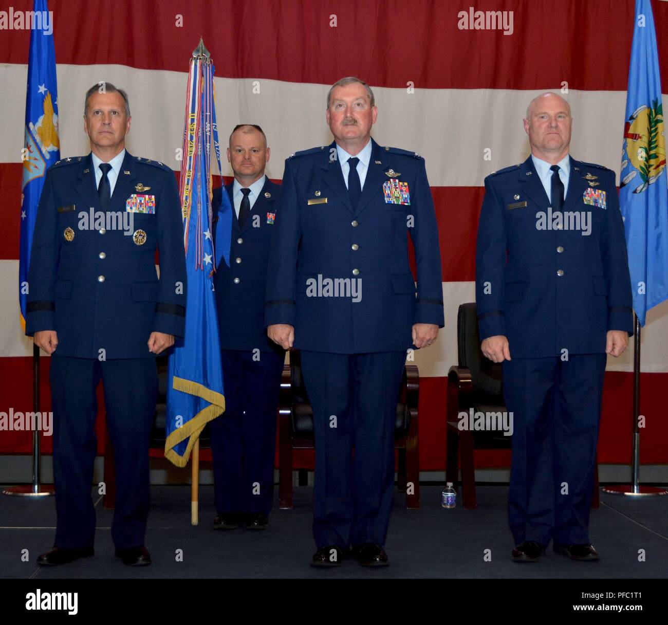 Maj. Gen. Randall Ogden, Fourth Air Force commander, Col. Douglas ...