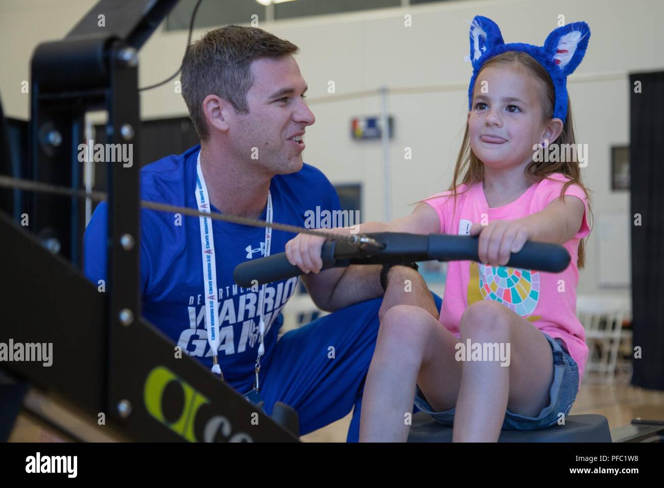Captain Hunter Barnhill meets 9 year old Charli Butler for the first ...