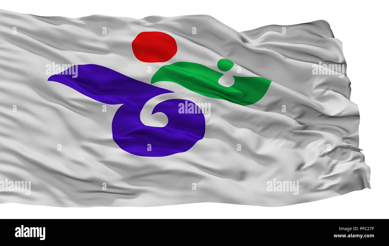 Bizen City Flag, Japan, Okayama Prefecture, Isolated On White ...