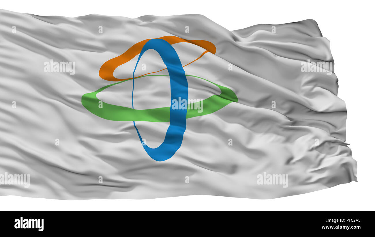 Chikuma City Flag, Japan, Nagano Prefecture, Isolated On White ...