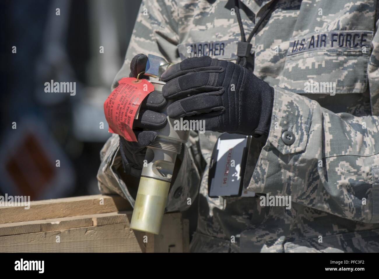 U.S Air Force Tech. Sgt. Micah Parcher, line delivery technician ...