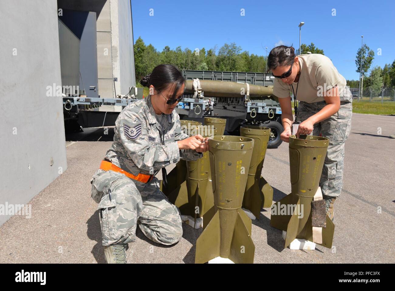 U.S Air Force Tech. Sgt. Cinde Yoho, munitions controller and Staff ...