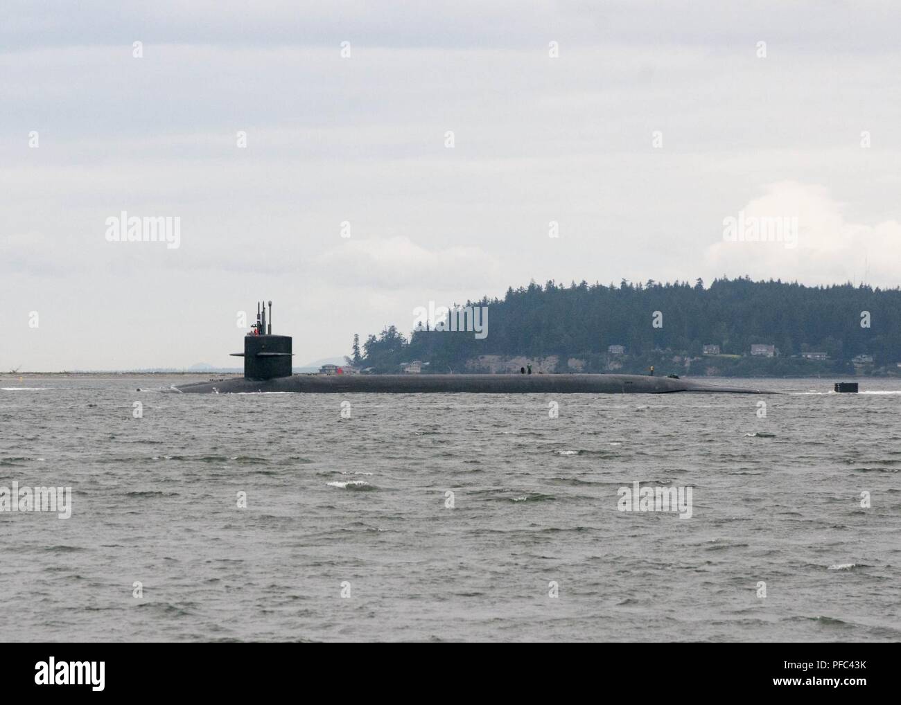 HOOD CANAL, Wash. (June 7, 2018) The Blue crew of the Ohio-class ...